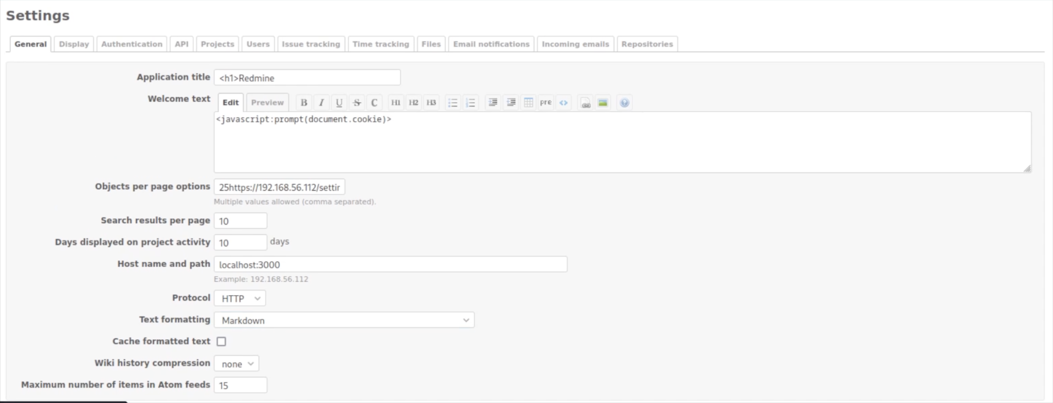 REDMINE Attack Surface - HADESS