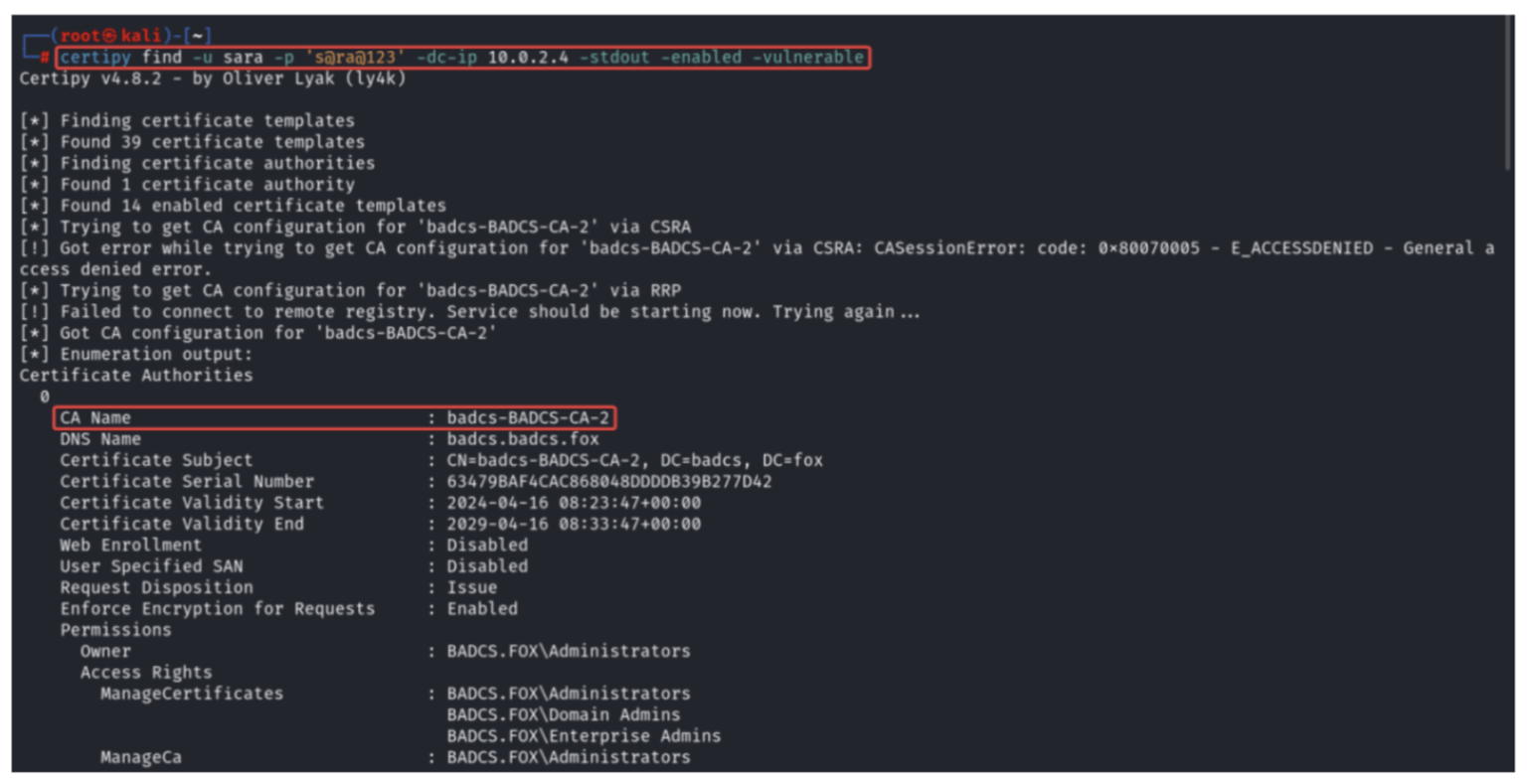 Pwning the Domain: AD CS – HADESS